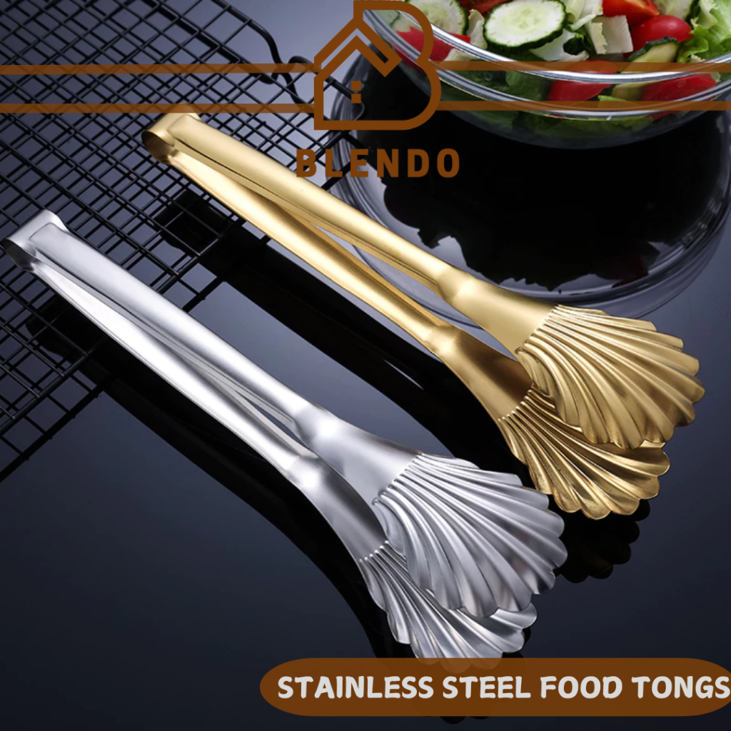 BLENDOO Buffet Tongs Stainless Steel Pengepit Makanan- Alat Hidangan ...