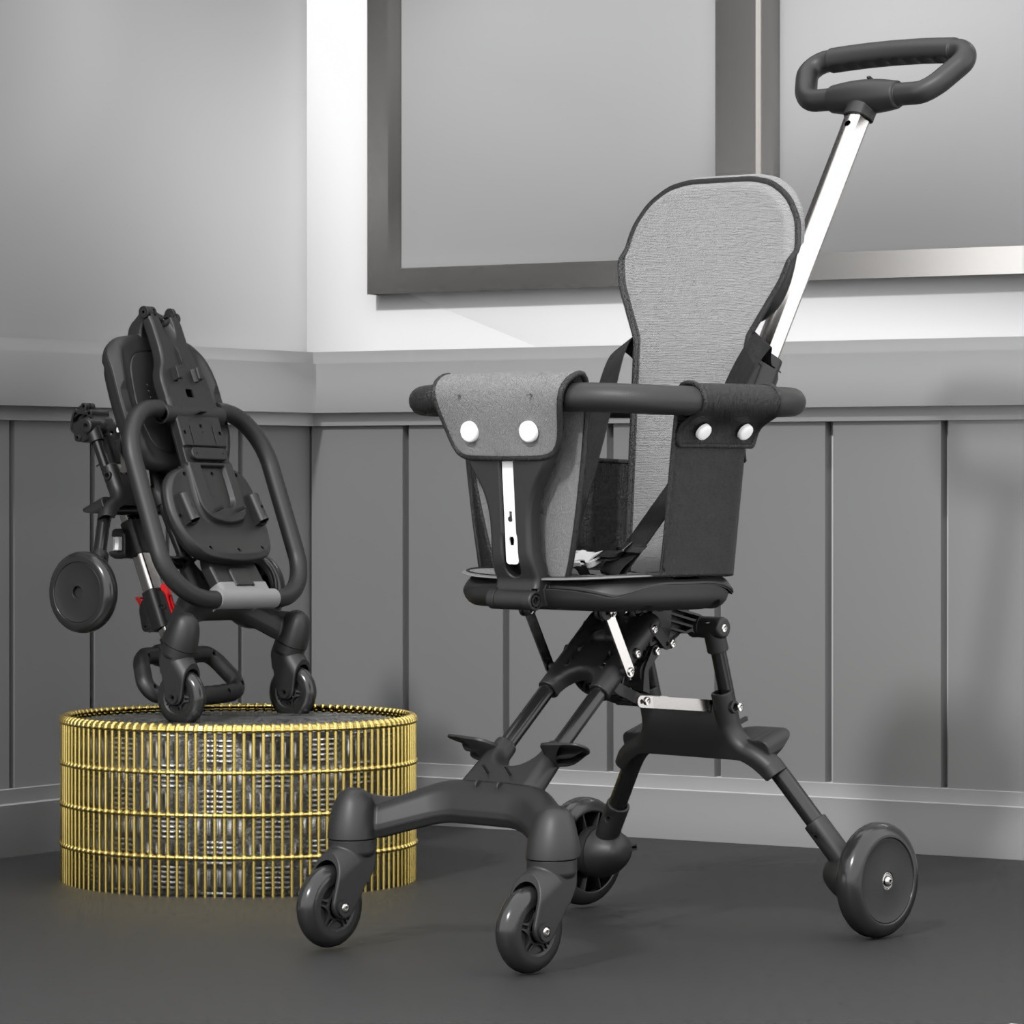 CABIN FLIGHT FRIENDLY Premium Foldable Portable 2 Way Baby Stroller ...