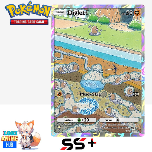 Diglett SAR SIR AA Pocket tcg Physical card Gred SS+ PTCG TCG pokemon ...