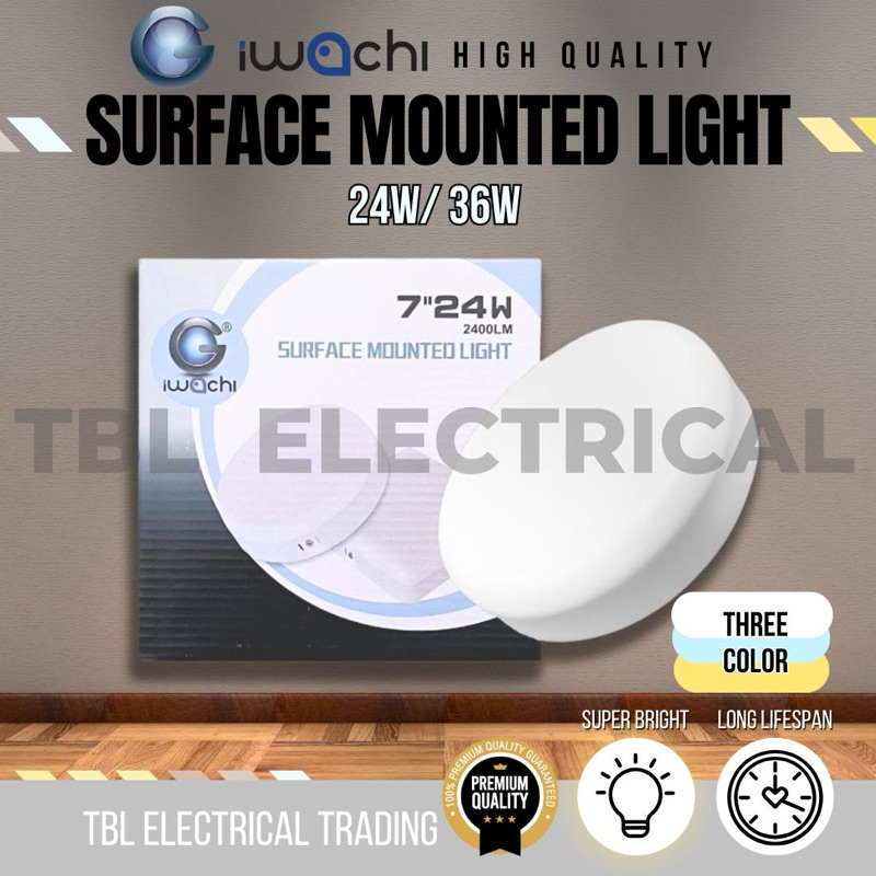🔥READY STOCK🔥IWACHI Led Surface Downlight / Mounted Light Round ...