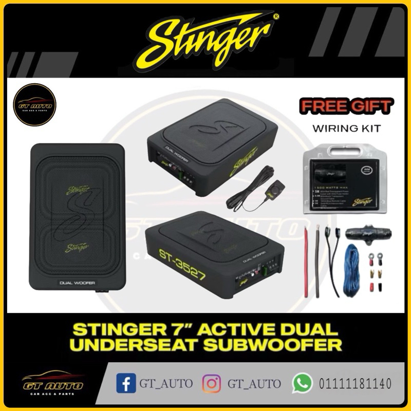 STINGER 7 INCH DUAL UNDERSEAT MINI ACTIVE SUBWOOFER 300 WATTS MAX | Shopee Malaysia
