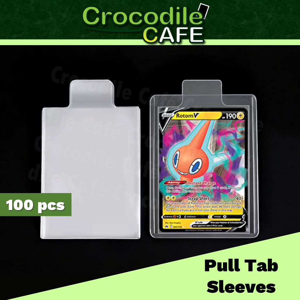 Pull Tab Sleeves 100pcs tcg for Toploader Semi Rigid Grading Panini ...