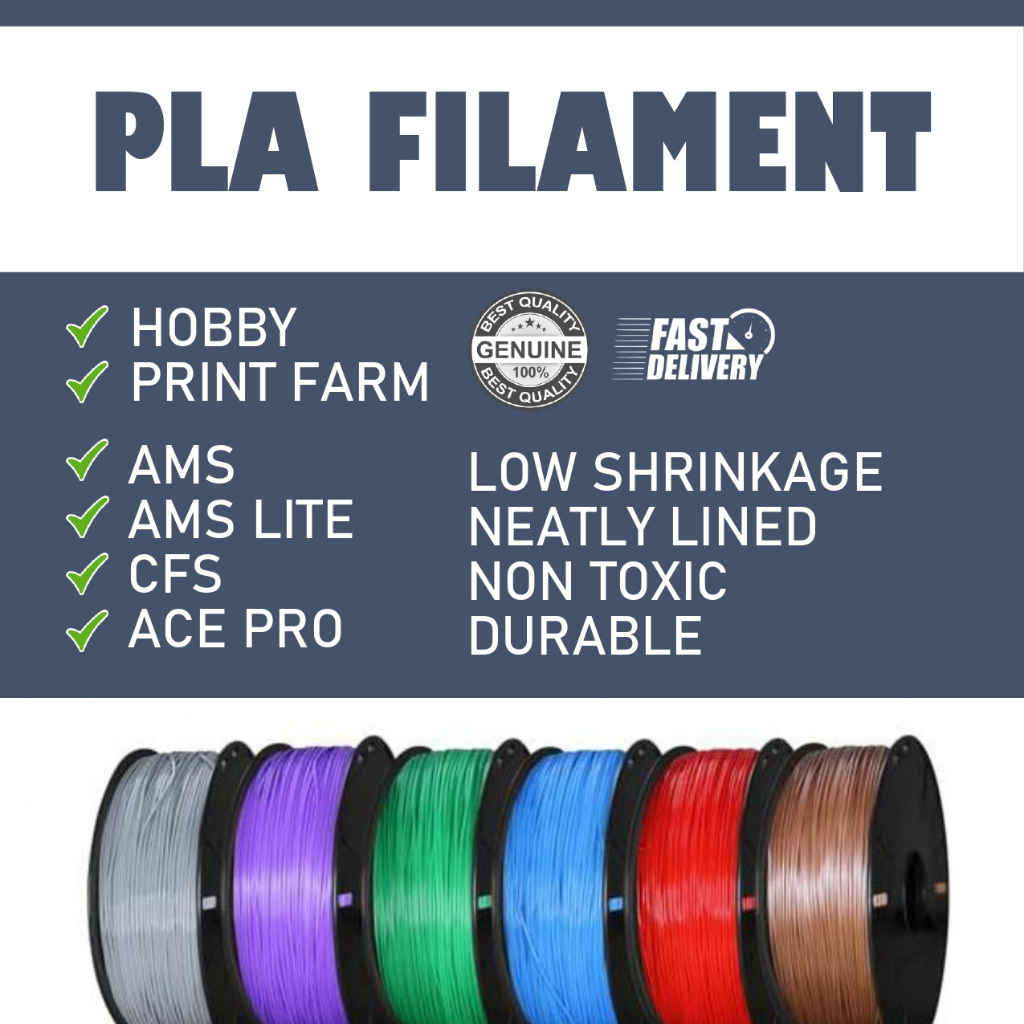 PLA Filament - Filamen 1.75mm 1kg PLA Not Recycled 3D Printing Filament ...
