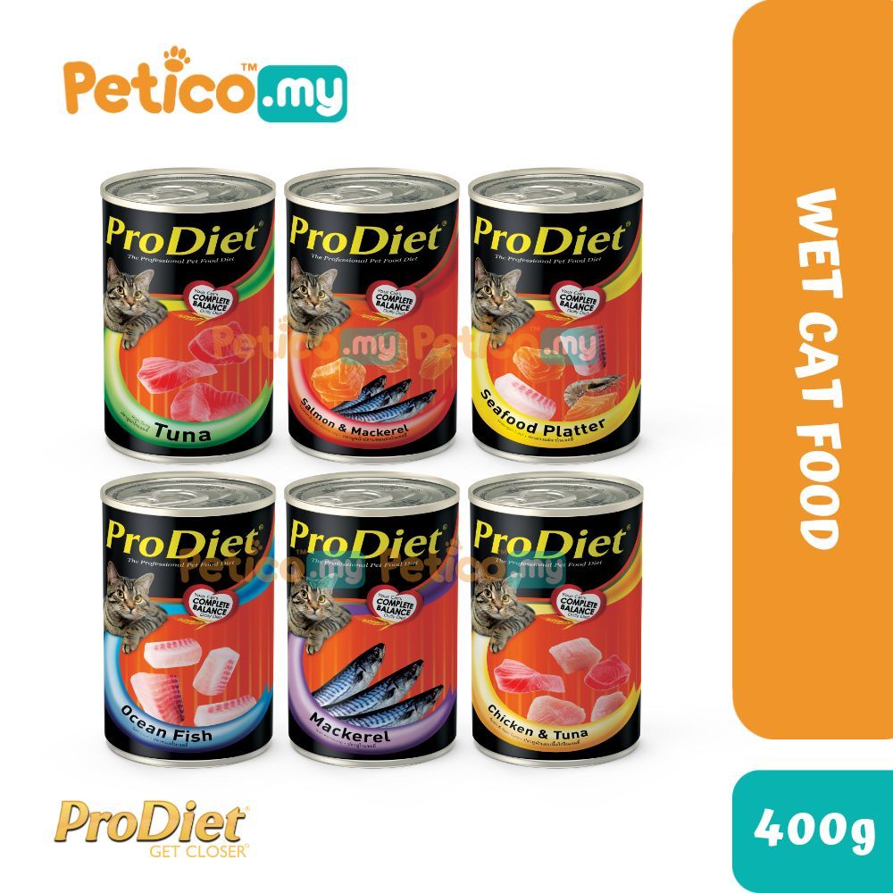 Prodiet 400g Wet Cat Food ( Mackerel / Tuna / Salmon / Ocean Fish ...