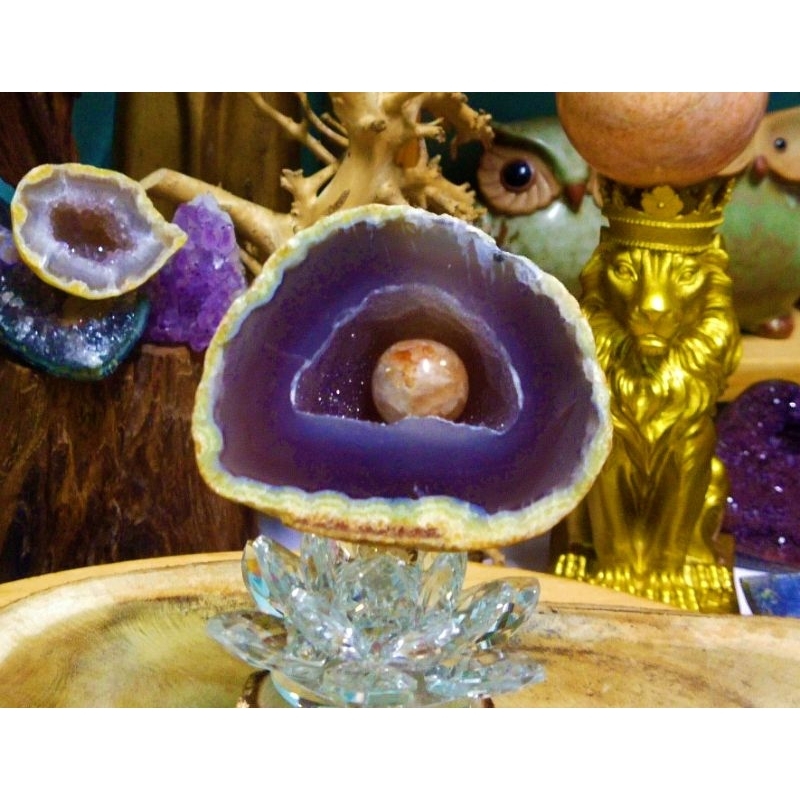 Mexican agate geode / agate geode / | Shopee Malaysia
