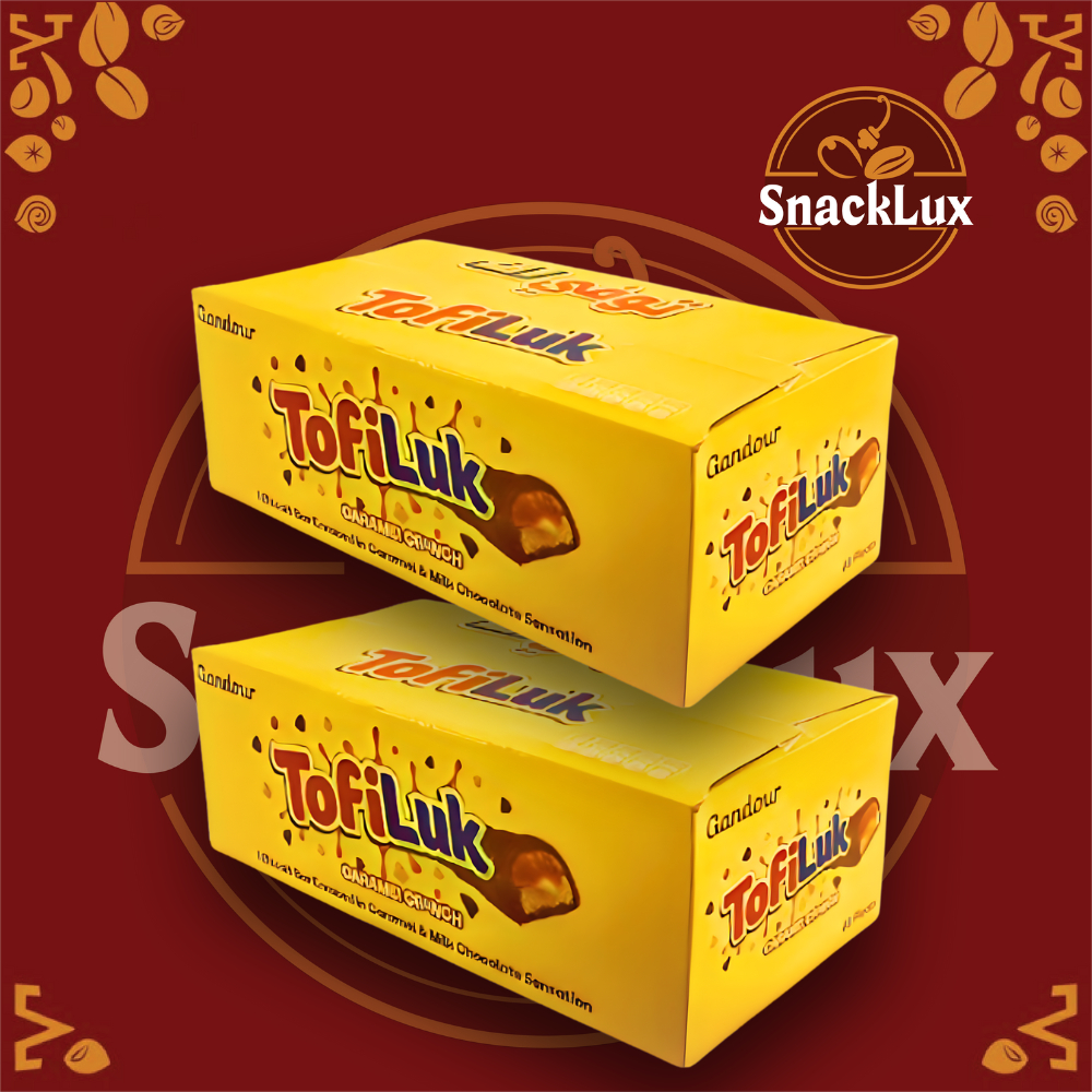 Tofiluk Caramel Crunch Chocolate RAYA DOUBLE BOX (Coklat Biskut)-Box of ...