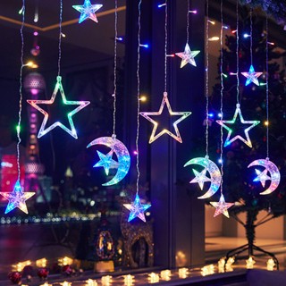 Ready Stock At Malaysia 5Meter star moon lampu raya LED Fairy lights ...