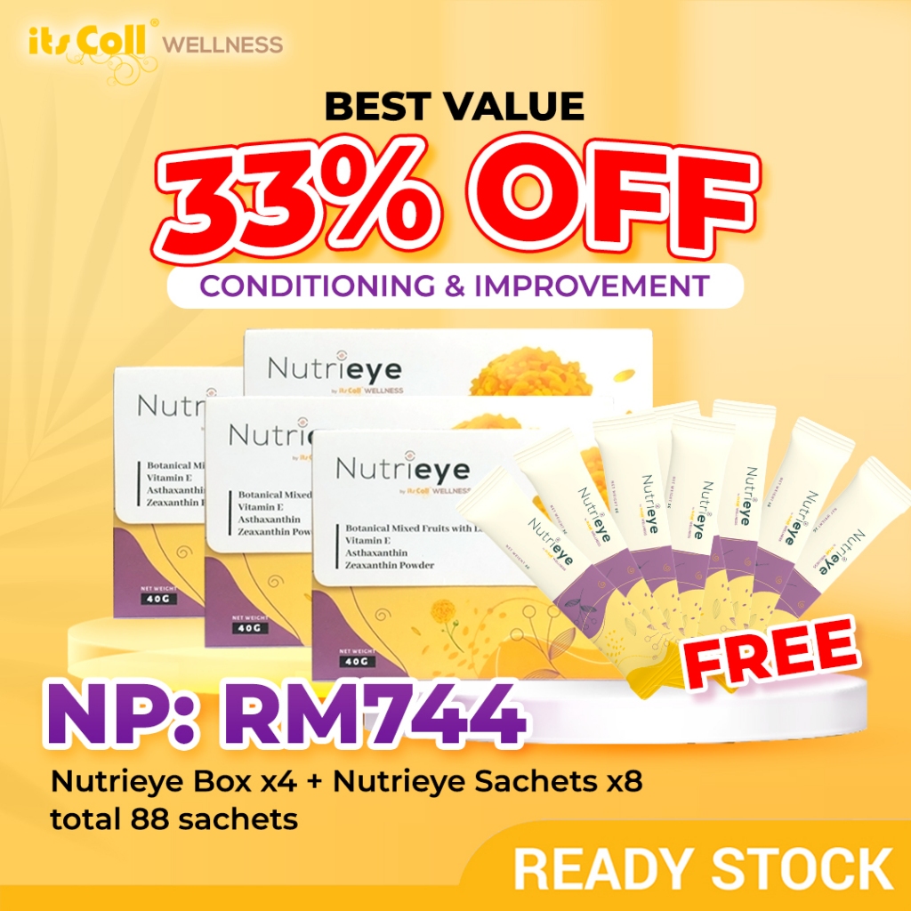 【ITSCOLL】Nutrieye 护眼宝 5岁-99岁都可以吃 (专干眼/老花/飞蚊/白内障术后修复/黄斑部病变/青光/老化 ...