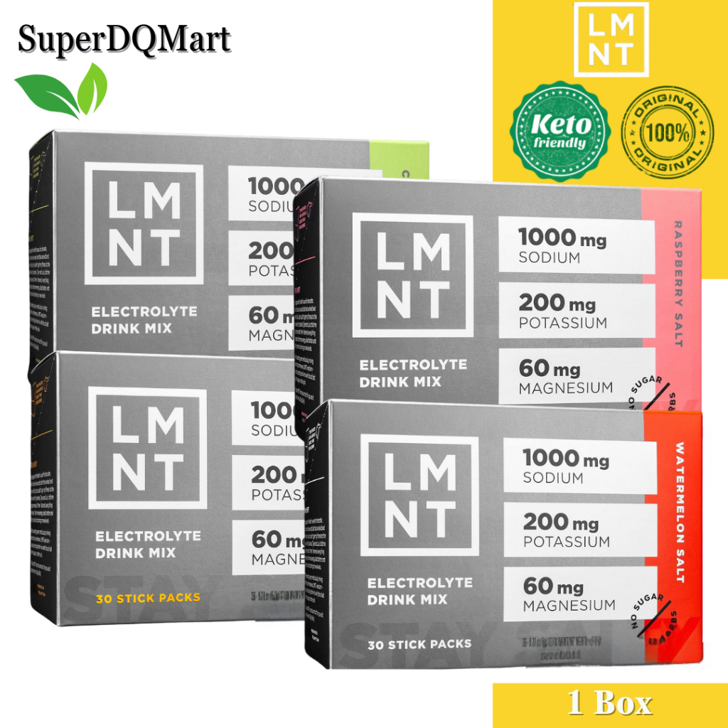 LMNT Keto Electrolyte Powder 1 Box (30 counts) - Vegan, Sugar Free Low ...