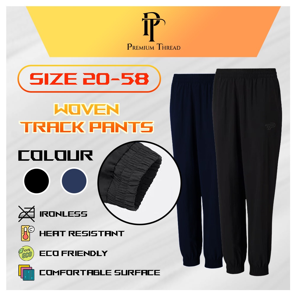 PT SELUAR TRACK TRACKSUIT TRACK PANTS UNISEX KAKI CEKAK Plain Sekolah ...
