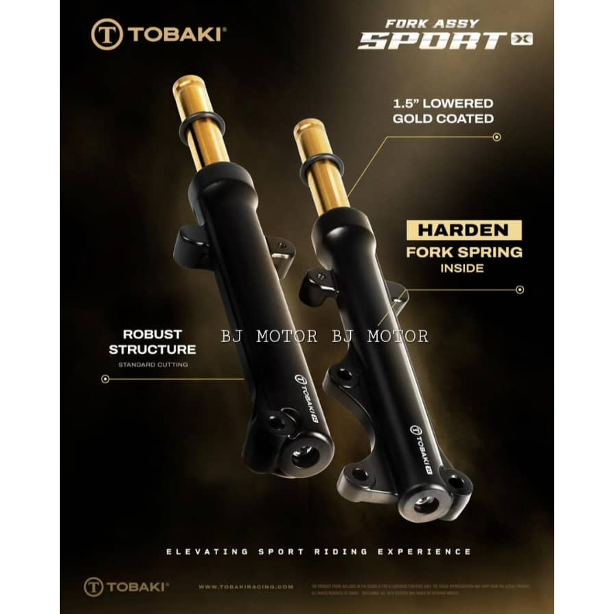 TOBAKI FORK ASSY SPORT / PRO RACING STD CUTTING LOWERED 4CM Y15 / Y16 / LC135 NEW 55D / LC 5S ...