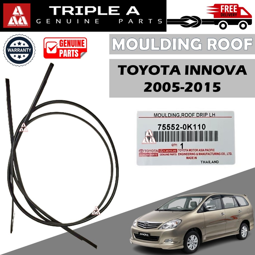 Original TOYOTA INNOVA 2005-2015 Roof Moulding Lining Rubber Outer ...