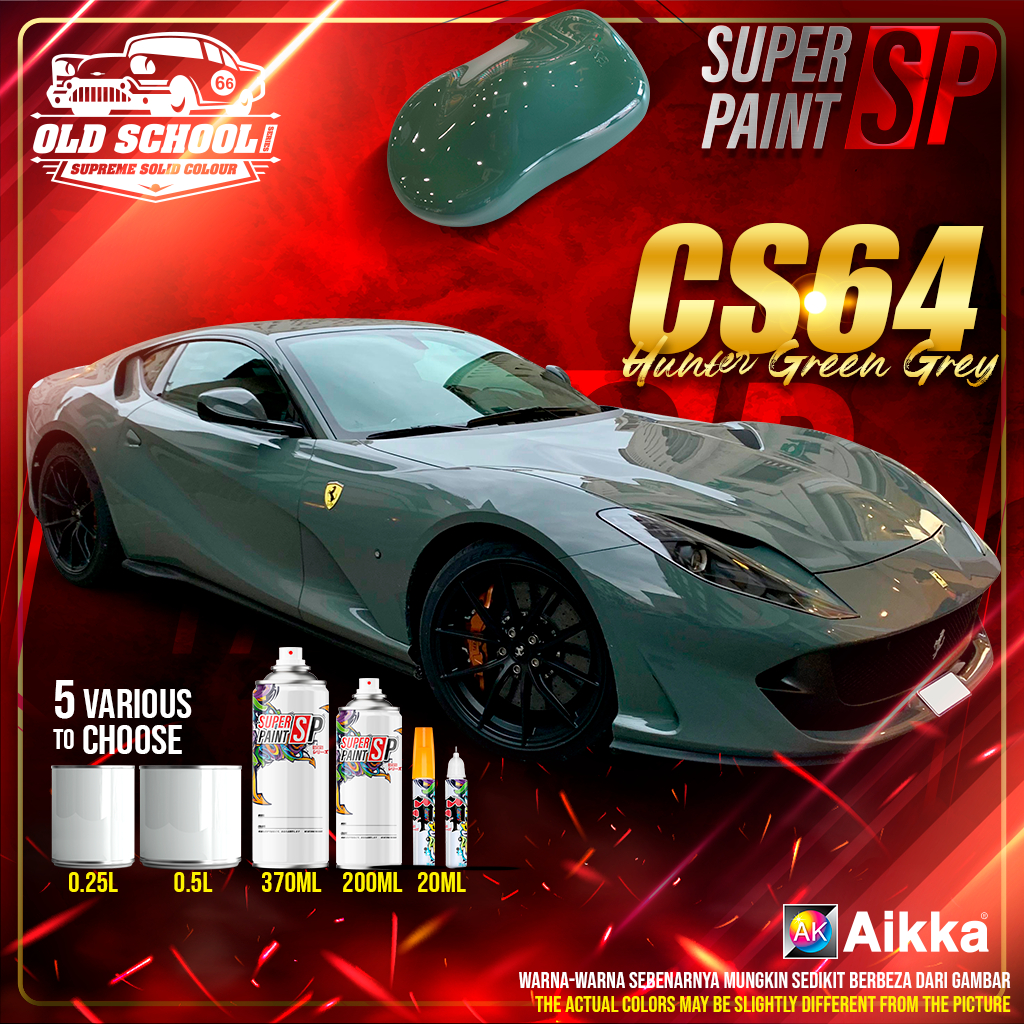 AIKKA CS64 Hunter Green Grey | Old School Solid Color | 2K Paint Car ...