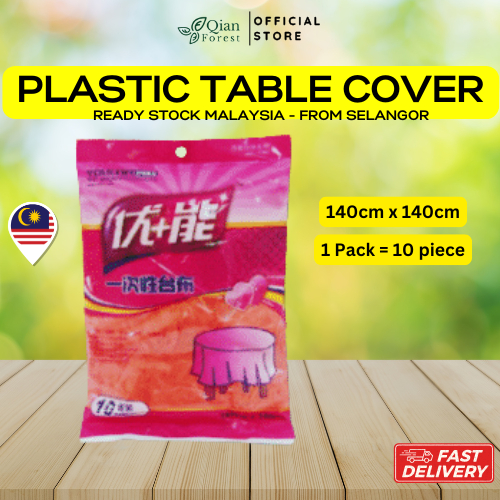 [Ready Stock] Premium Disposable Plastic Table Cover 一次性桌布 Alas Meja ...