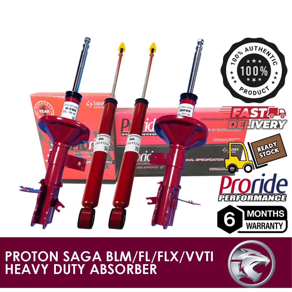 Proride Saga BLM FL FLX 1.3 1.6 Absorber Heavy Duty Gas Full Set (2pcs ...