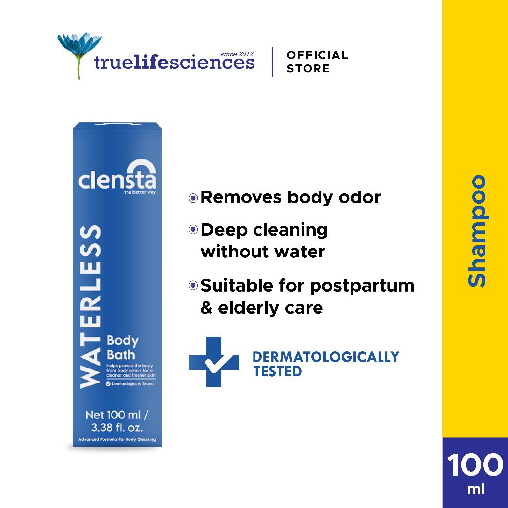 Truelifesciences Clensta Waterless Body Bath 100ml | Body Wash | No ...