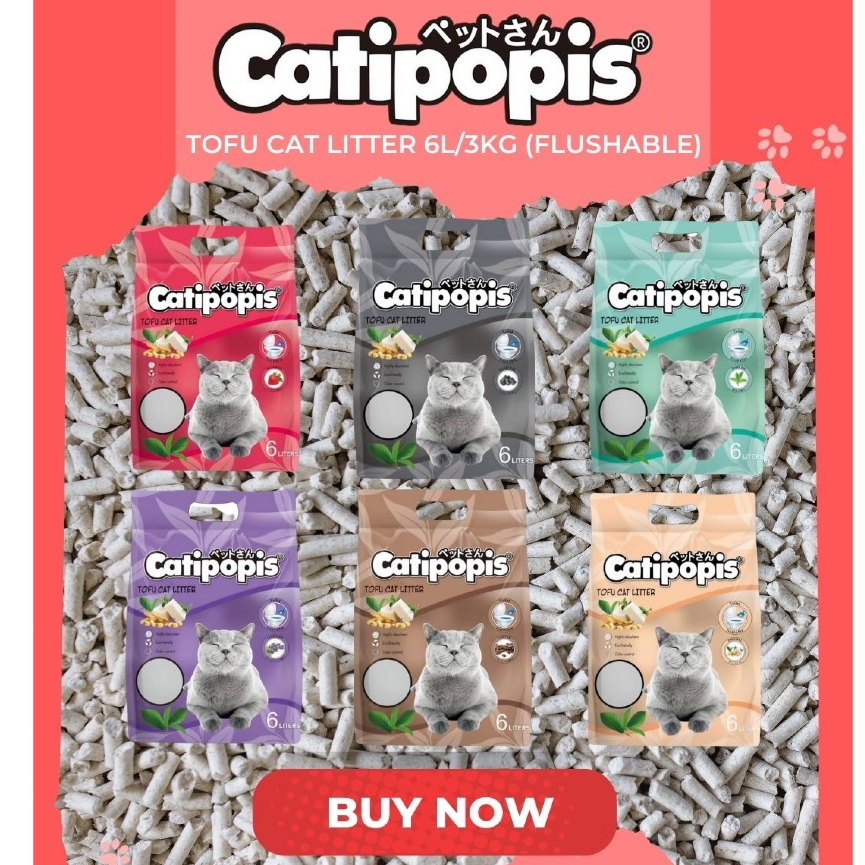 Catipopis® Tofu Cat Litter 7L (Flushable) | Shopee Malaysia