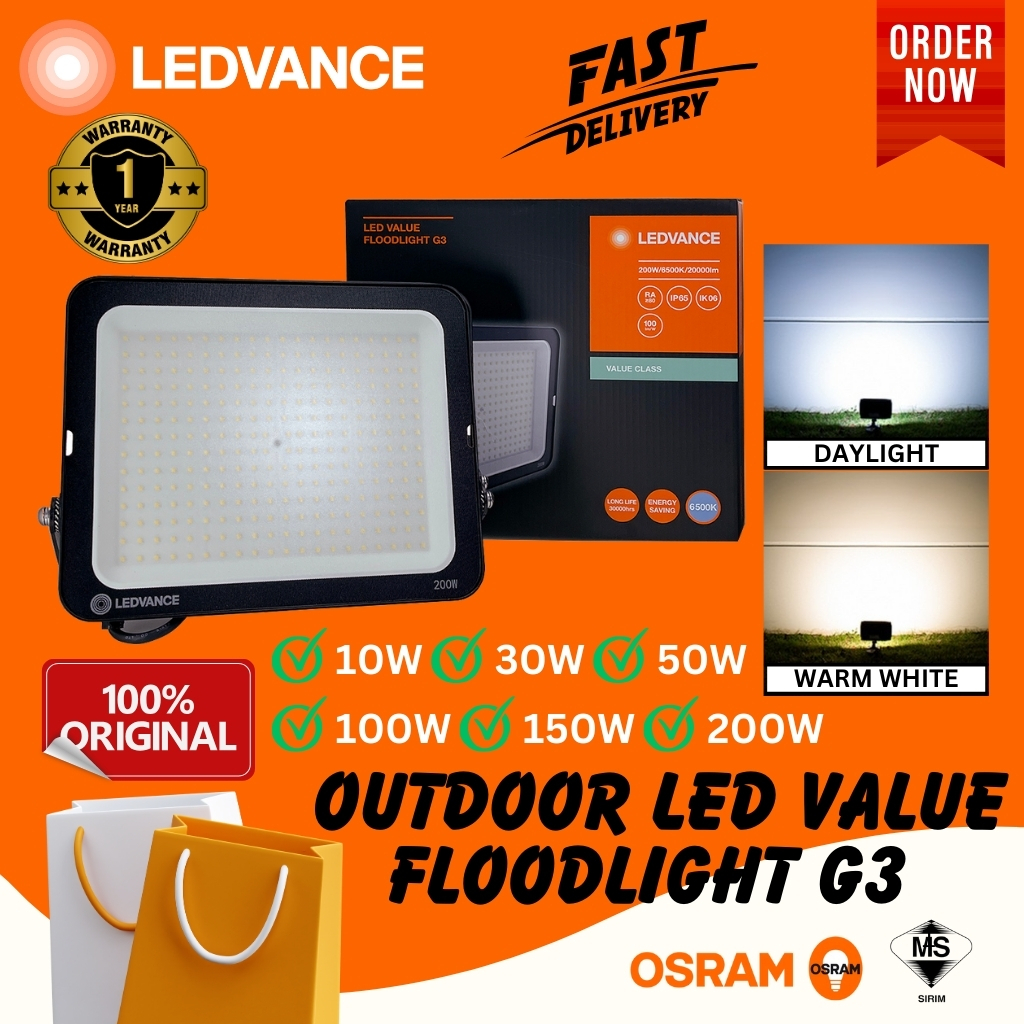 OSRAM LEDVANCE LED VALUE FLOODLIGHT G3 OUTDOOR/LED SPOTLIGHT 10W/30W ...