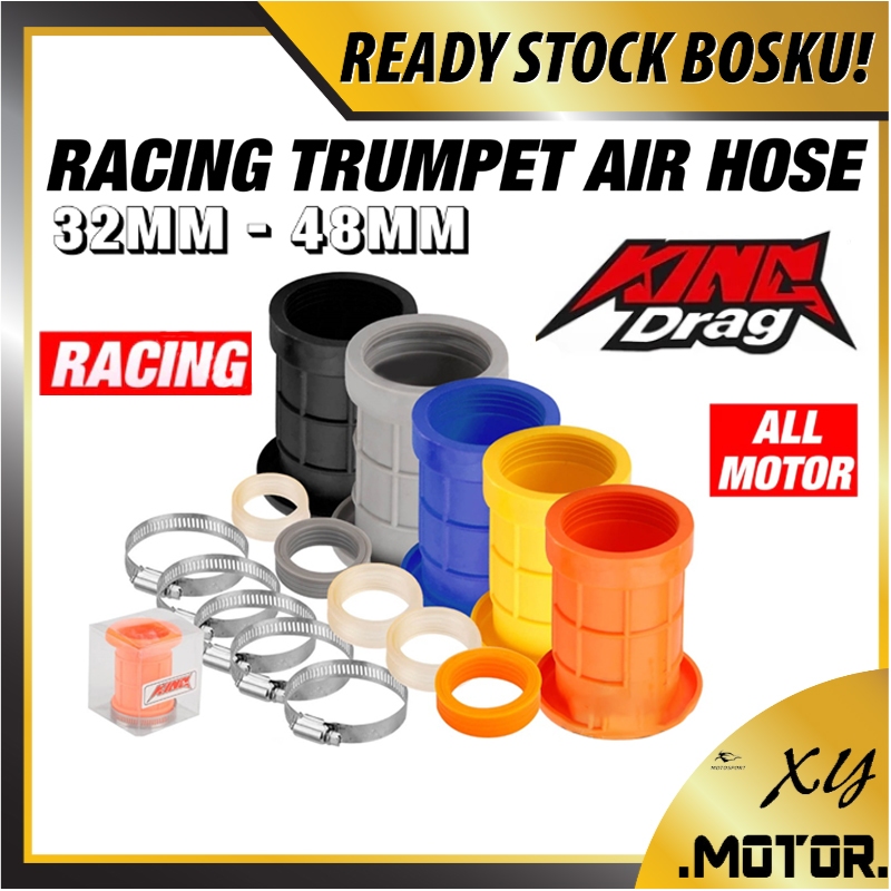 KING DRAG RACING TRUMPET VELOCITY THROTTLE BODY 32MM-48MM GETAH FUNNEL ...