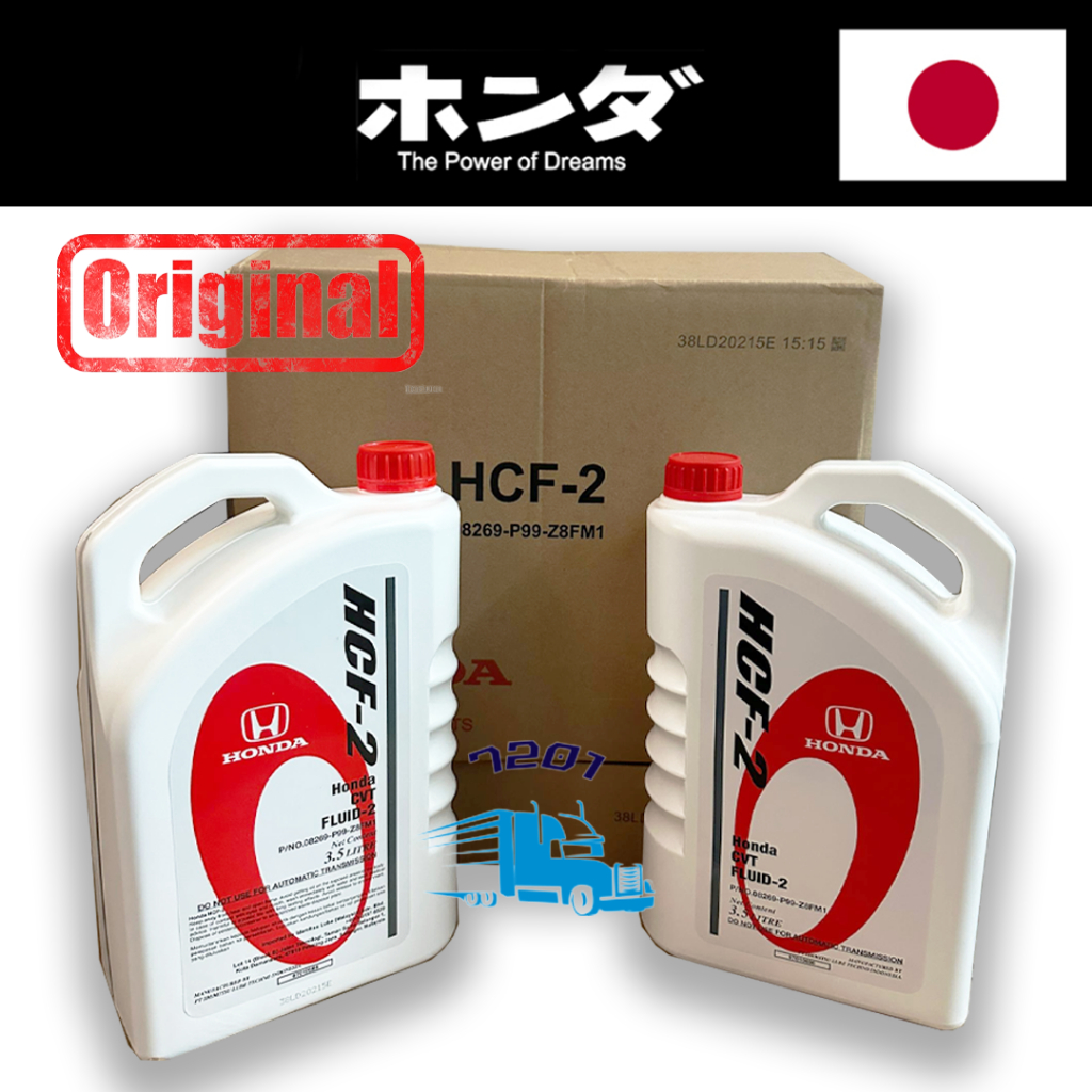 100%ORIGINAL HONDA HCF-2 (3.5L) CVT FLUID-2 GEAR OIL CITY GM6 JAZZ GK HRV BRV CRV TME 2018 ...