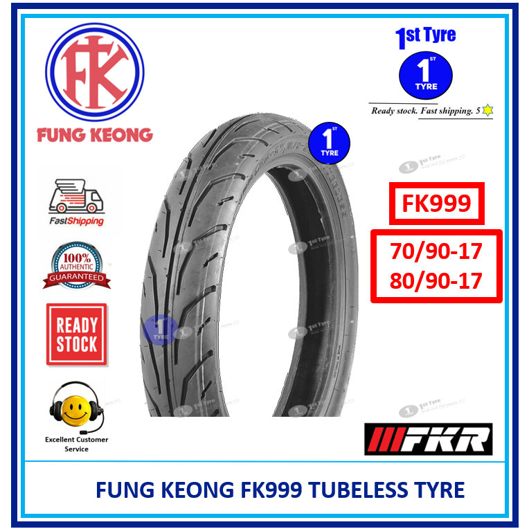 TAYAR COMBO FUNG KEONG (BY FKR) TUBELESS MOTORCYCLE FK999 (BUNGA TAJAM ...