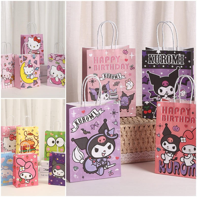 Kuromi Paper Bag My Melody Packaging Beg Cartoon Gift Bag Hello Kitty ...