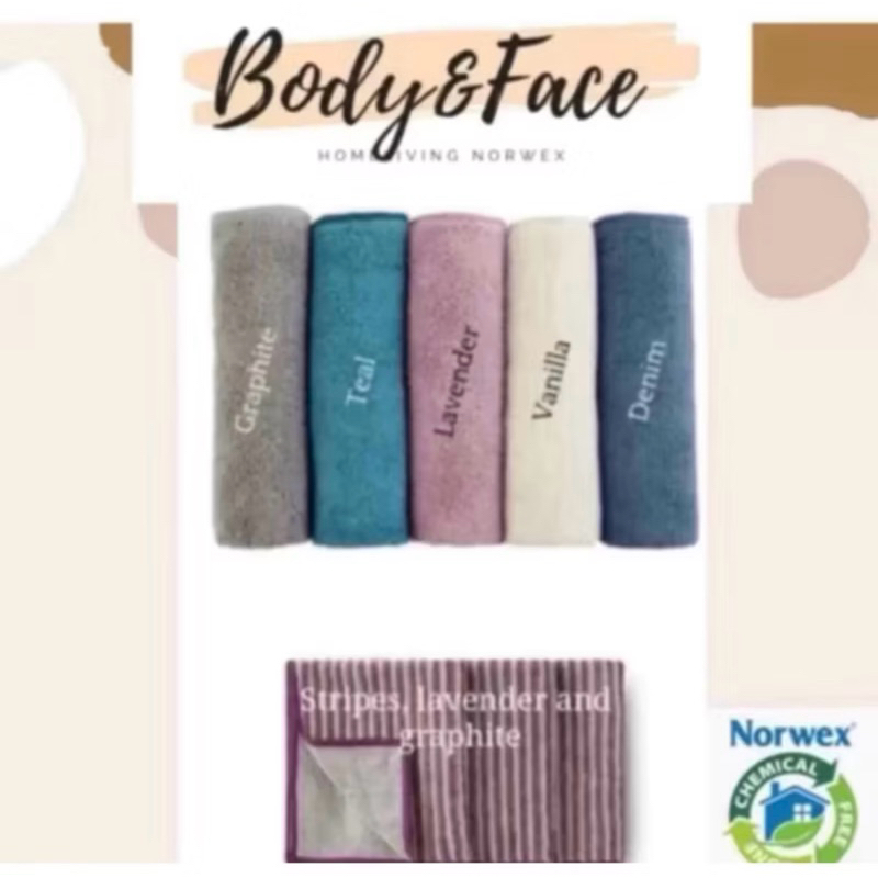 Norwex body cloth and striped body cloth and ultraplush | Shopee Malaysia