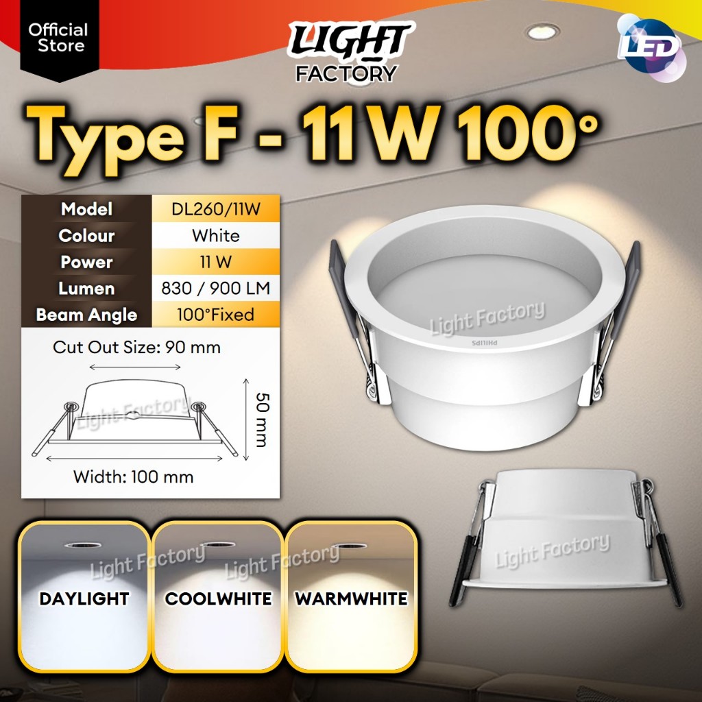 Philips LED Eyeball 59776 Pameron 7W Recess Spotlight SL201 4.5W RS280 SL260 DL260 Ceiling Light ...