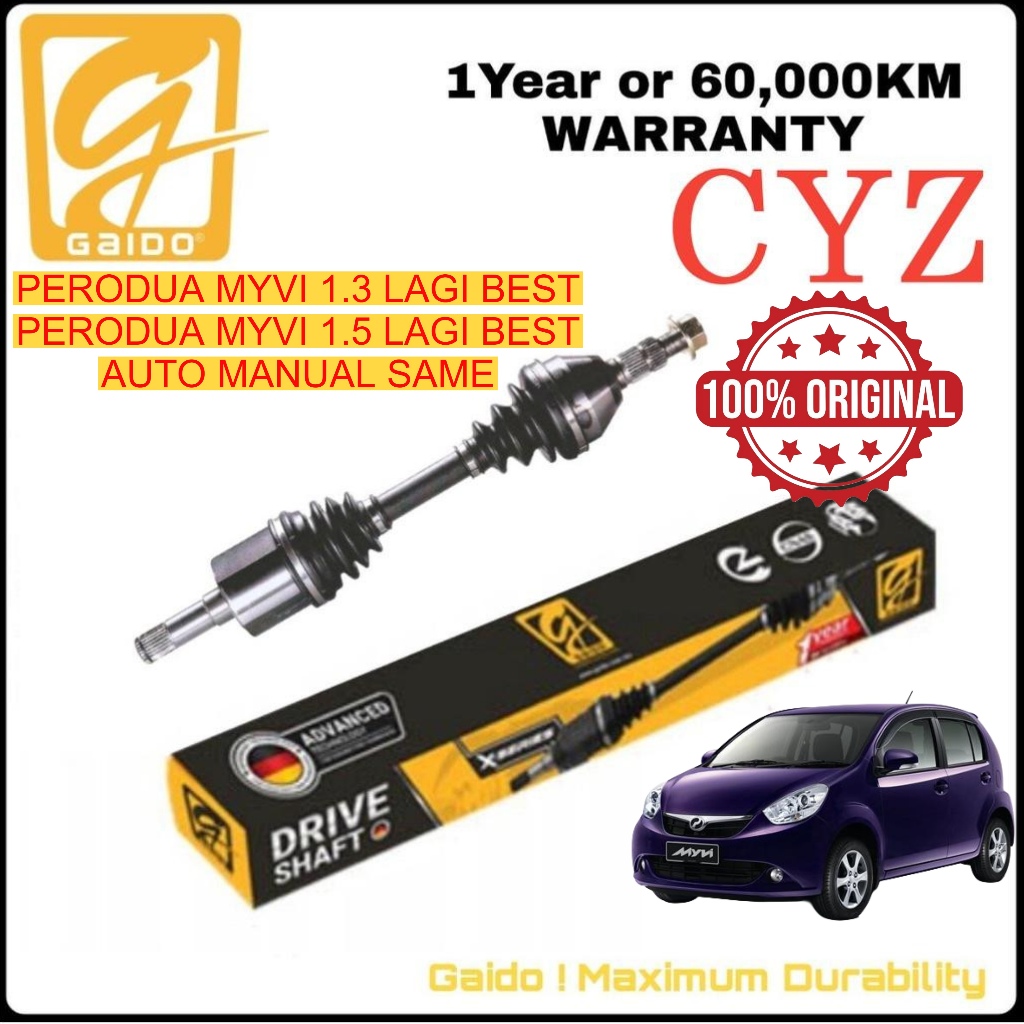 Gaido Drive Shaft PERODUA MYVI LAGI BEST 1.3 1.5 11Y-17Y (WARANTY 1 ...