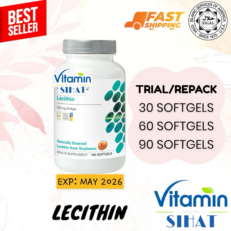 [MAY2026] LECITHIN SHAKLEE | Trial Repack | Slimming Kurus Bengkak susu ...