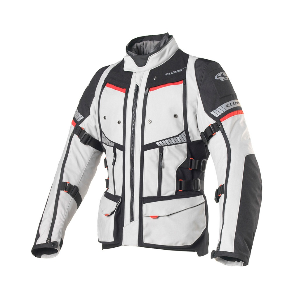 Clover GTS-4 Technical Motorcycle Touring Jacket - Grey/Black | Shopee ...