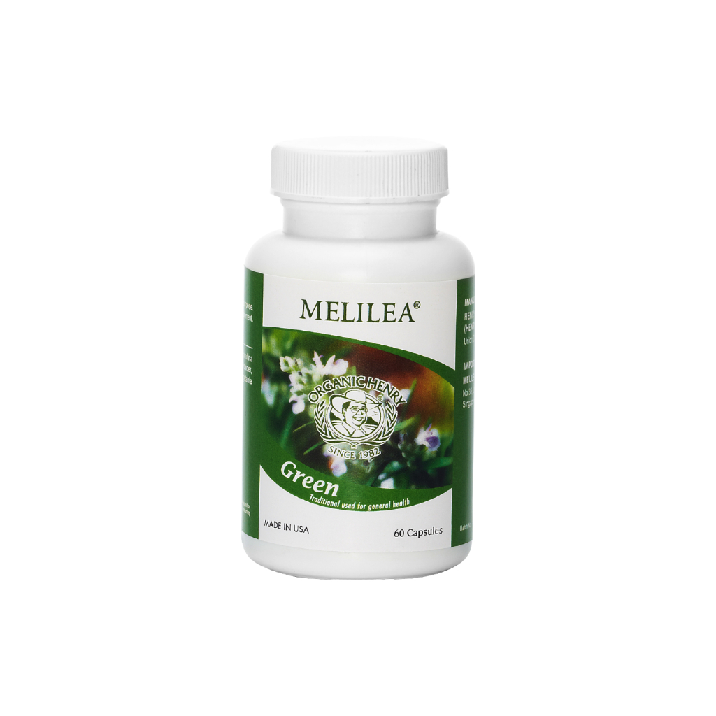 MELILEA ORGANIC GREEN 60capsules-Spirulina extract high in chlorophyll ...