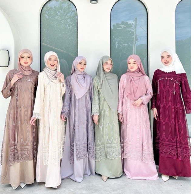RAYA SERIES 2025 Rayyan Haya’ Irdina Sari Jubah 1-piece Beaded Lace ...