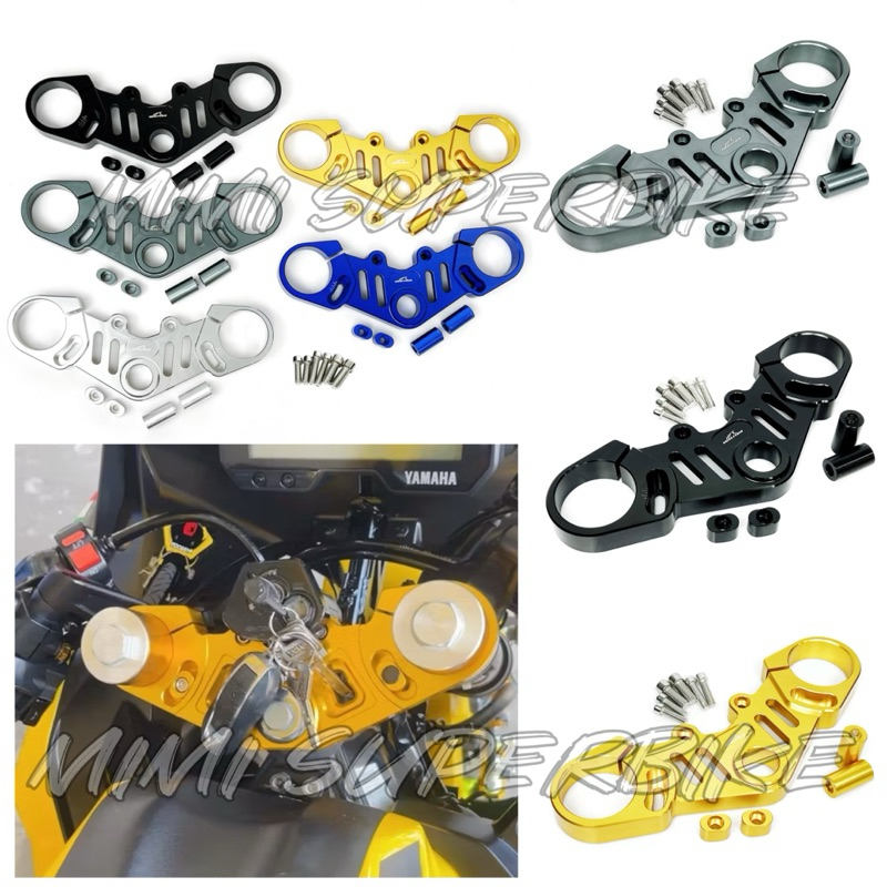 YAMAHA R15 V3 R15M V4 STABILIZER HANDLE BAR CNC ALLOY CROWN TAPAK ...