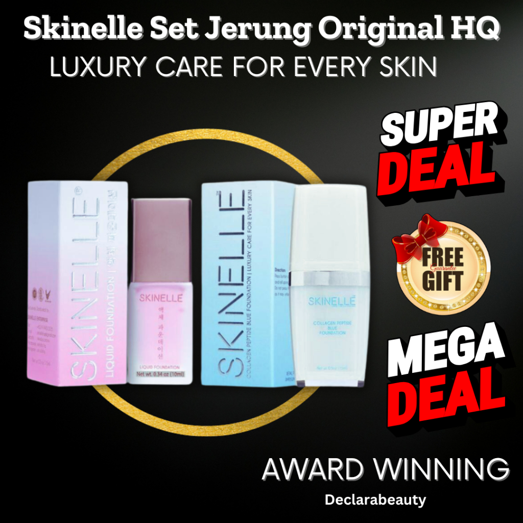 [🔥ORIGINAL HQ🔥] SKINELLE SET JERUNG SET BTS COMBO FOUNDATION SKINELLE ...