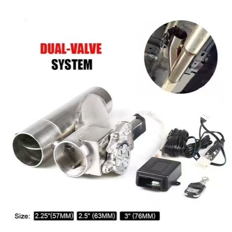 2.5" 3" Electric Exhaust Cutout Kit Y pipe Exhaust Control Valve With ...