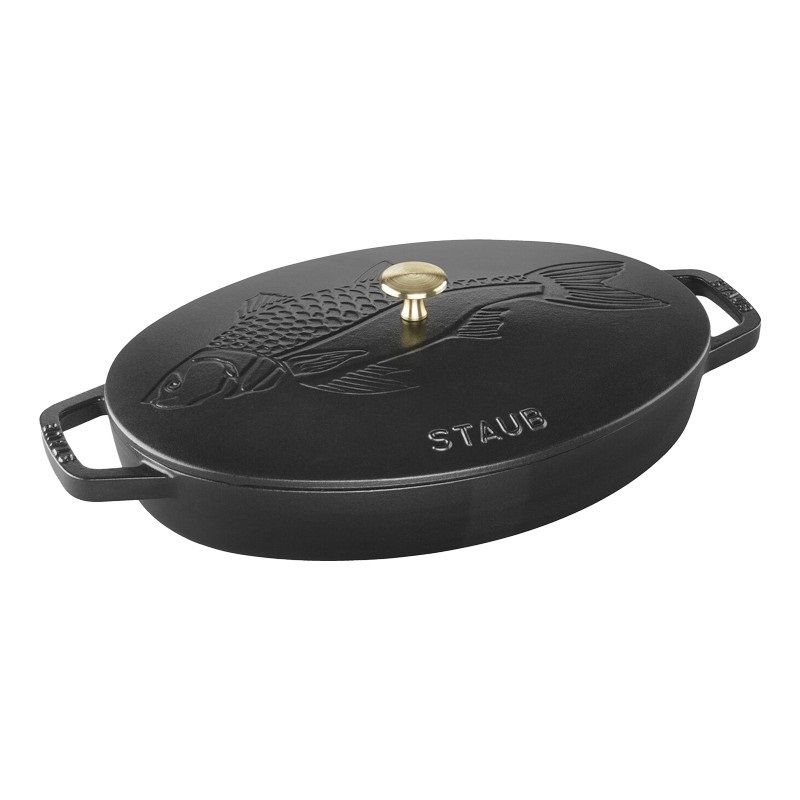 STAUB COVERED FISH OVAL DISH 33 cm | Shopee Malaysia