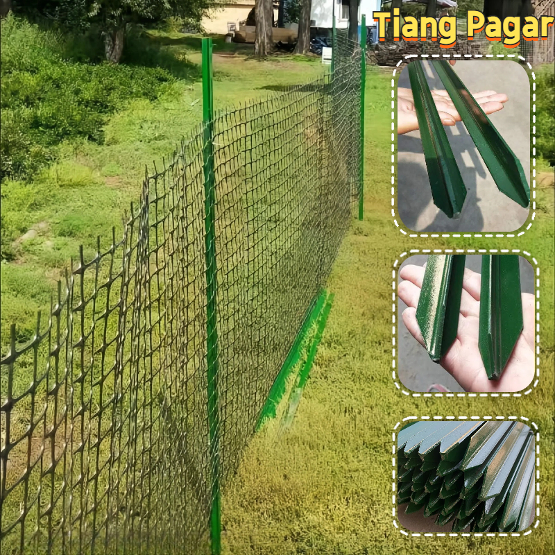 10 pcs Tiang pagar besi Pagar Cyclone Column Iron Column Fence Posts ...