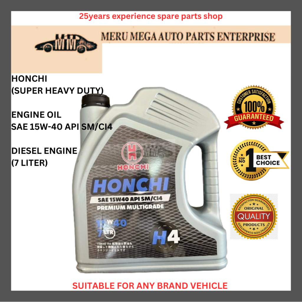ORIGINAL HONCHI DIESEL ENGINE OIL 7 LITER 15W-40 SM / CI4 | Shopee Malaysia