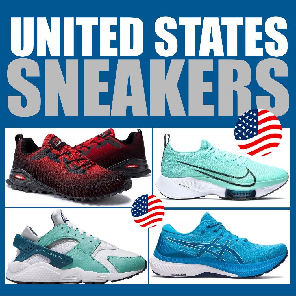 KASUT SNEAKER LELAKI US PELBAGAI STIKER DESIGN | Shopee Malaysia