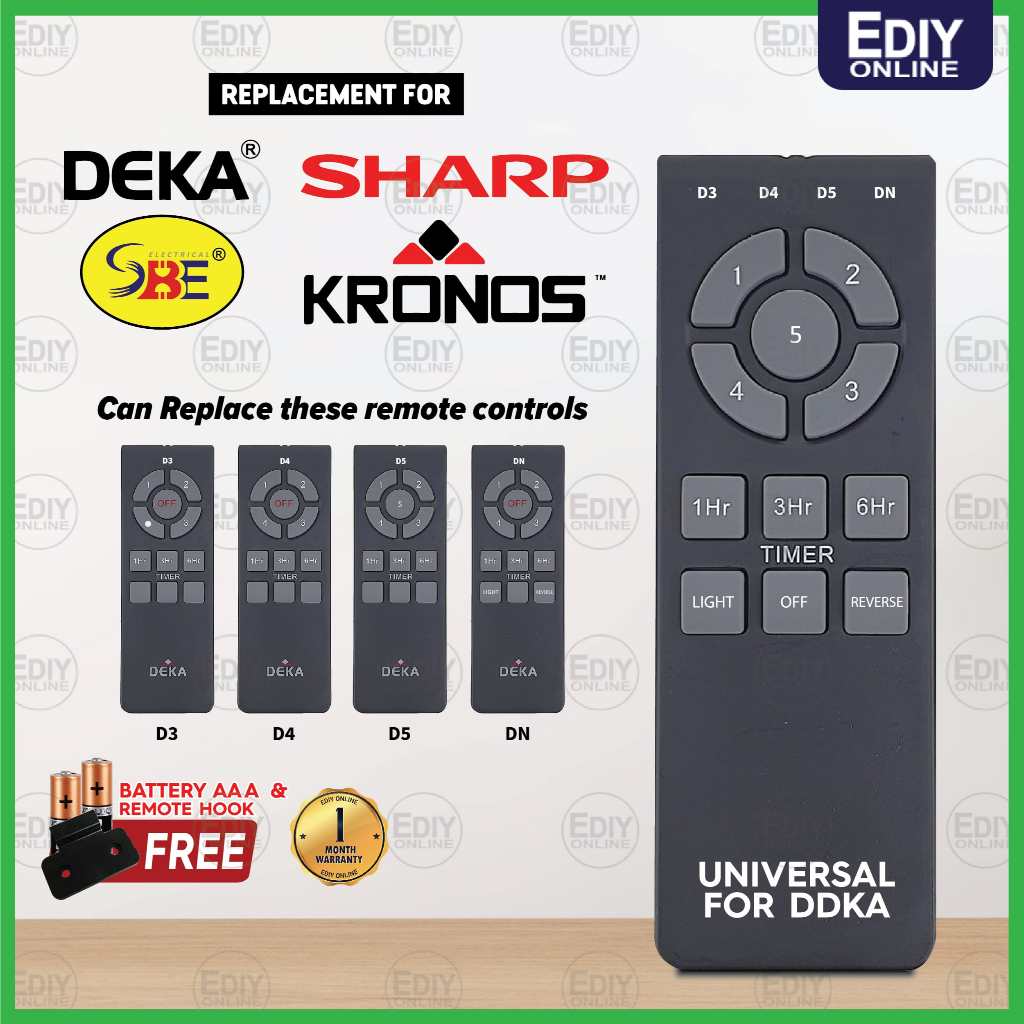 【𝐅𝐑𝐄𝐄 𝐁𝐀𝐓𝐓𝐄𝐑𝐘 𝐀𝐀𝐀𝐗𝟐】Remote Control Replacement For DEKA SHARP KRONOS ...