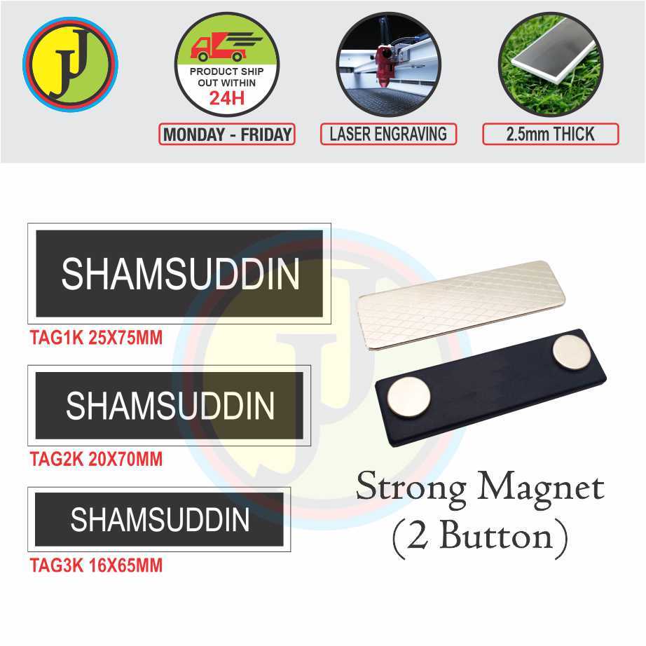 Name Tag With Magnet Or Pin Tag Nama Sekolah Tag Nama Guru Tag Nama ...