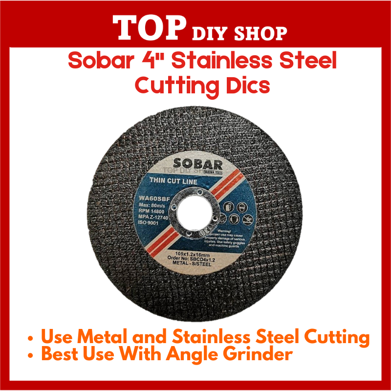 SOBAR 4'' Cutting Disc 4" x 2.5/2.0MM x 16MM | Shopee Malaysia