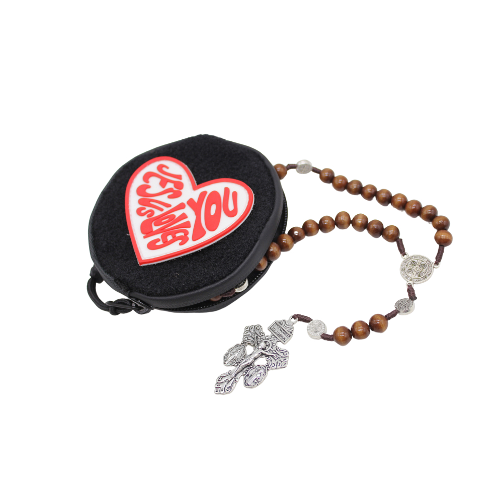{READY STOCK MALAYSIA} Rosary /Coin Pouch with Jesus Loves You Velcro ...