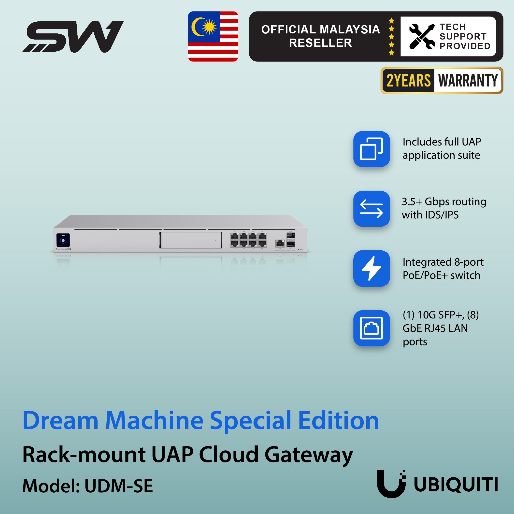 Integrated internet gateway and Ubiquiti Console designed for modern ...