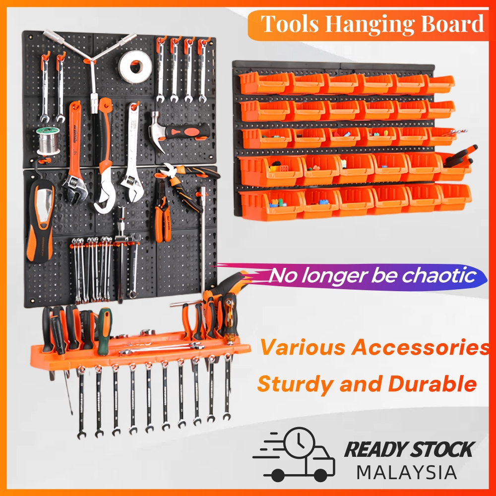 Hardware Tools Hanging Board Garage Workshop Storage Rack Screw Wrench ...