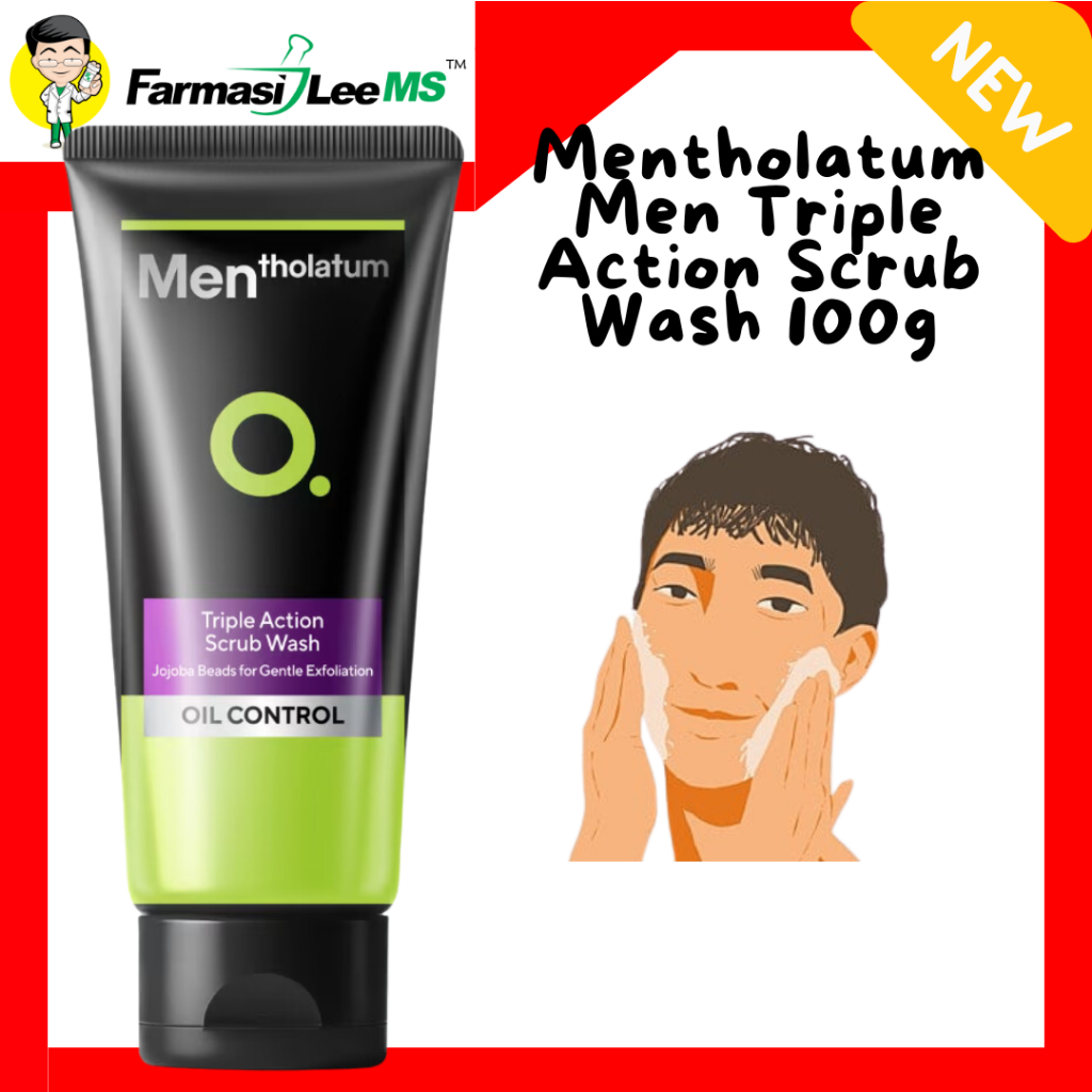 Mentholatum Men Triple Action Scrub Wash 100g (Exp 09/2027) | Shopee ...