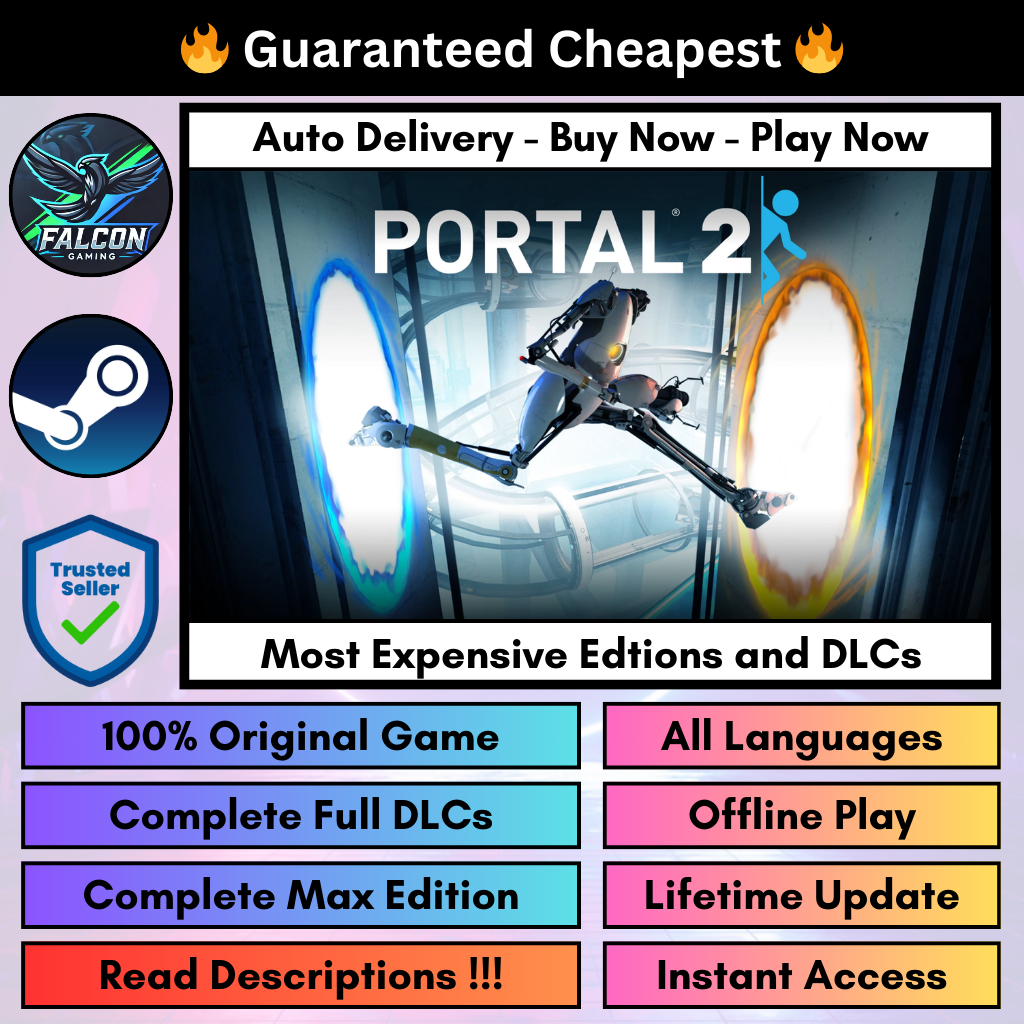 Portal 2 Steam [Auto Delivery] [Full DLC] [Steam Offline] PC Game ...