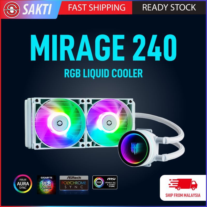 TECWARE Mirage 240mm ARGB AIO Liquid Cooler All-in-one Universal ...