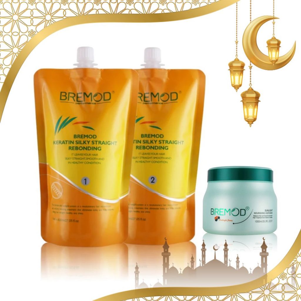 BREMOD Keratin Silky Straight Rebonding 800ml/Hair Approved Medicine ...